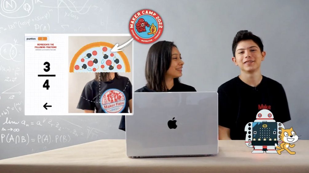 Kit de Creación: Aprende fracciones con AI, Pizza, Scratch y Makey:bit