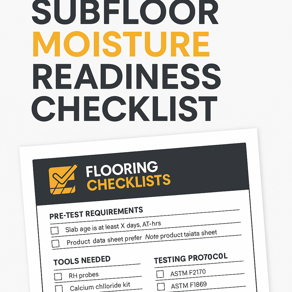 Subfloor Moisture Readiness Checklist