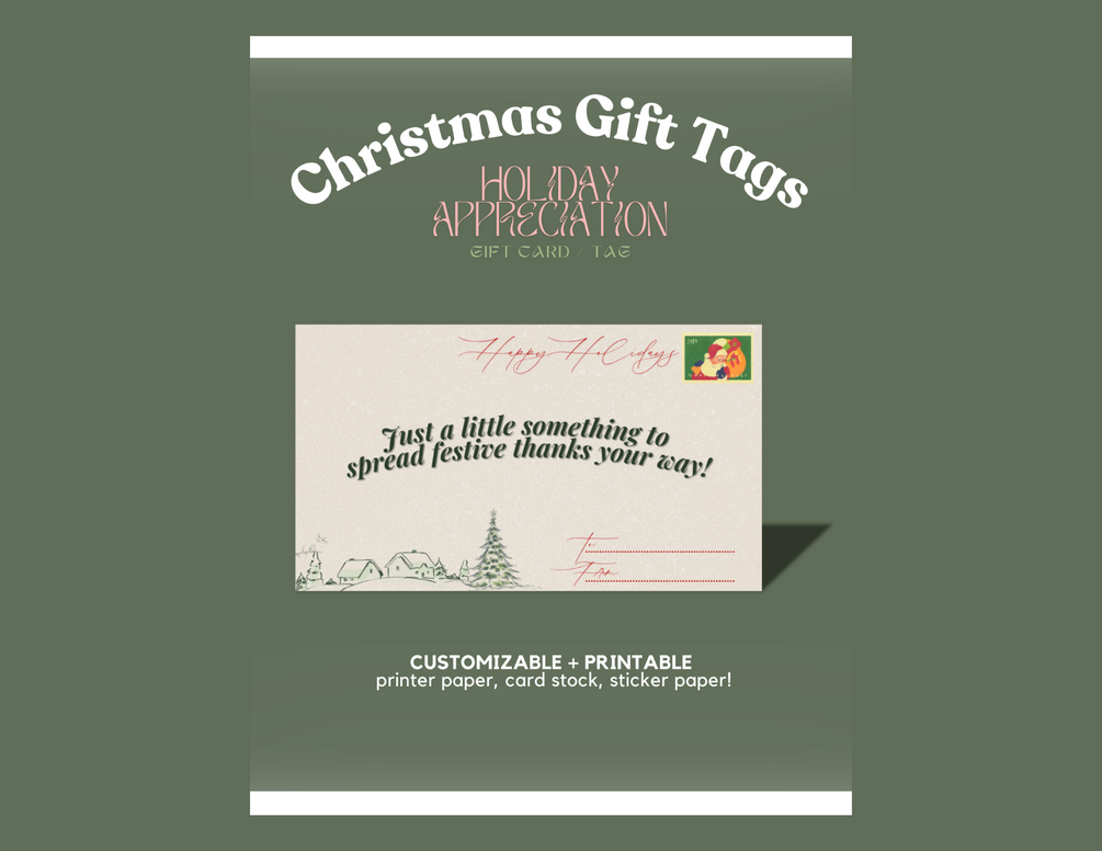 Holiday Appreciation Cards - Printable Christmas Thank You Cards ...