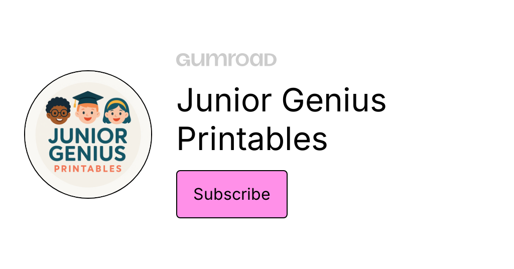 Junior Genius Printables