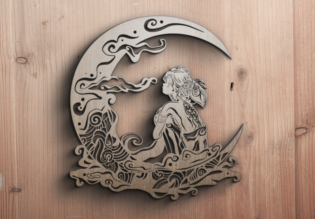 moon magick svg, woman on moon svg, goddess mandala svg