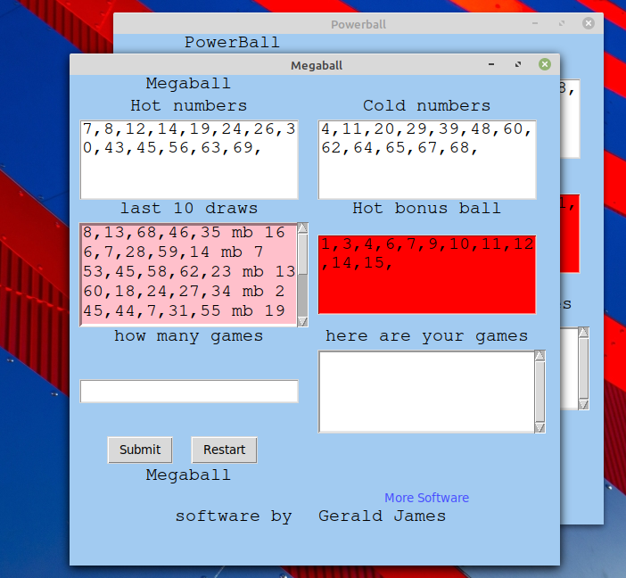powerball and MegaMillon software