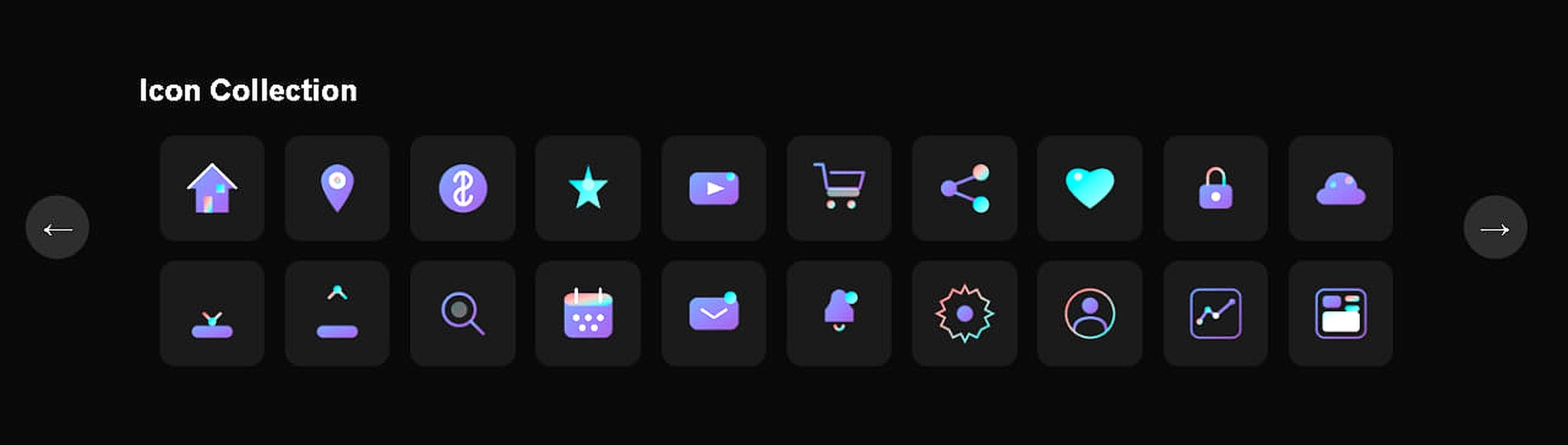 GlowKit UI Icons – 20 Gradient UI Icons (PNG)