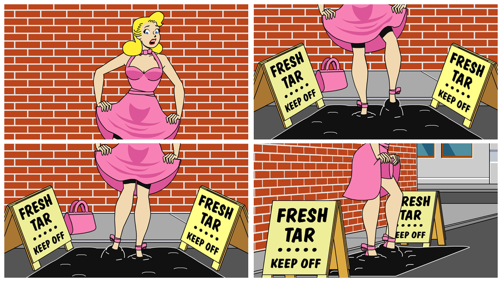 Animation - Irma Stuck In Tar