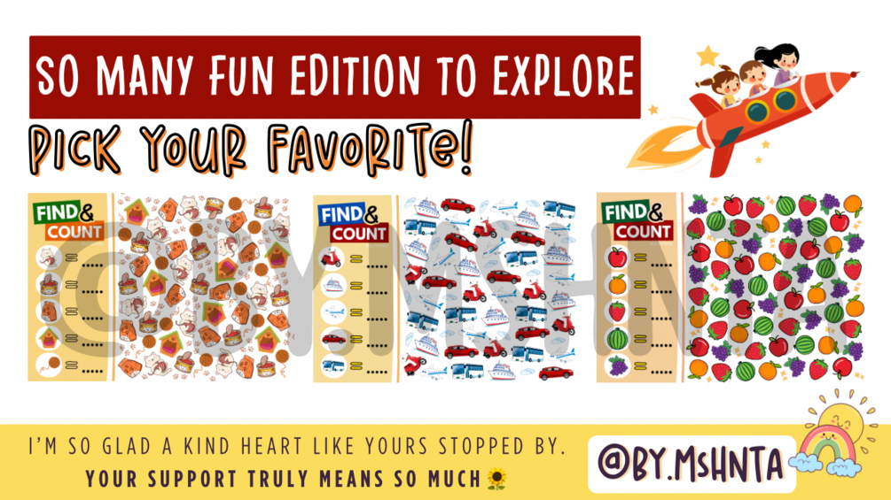 Find & Count Activity – Dinosaurs Edition for Little Learners