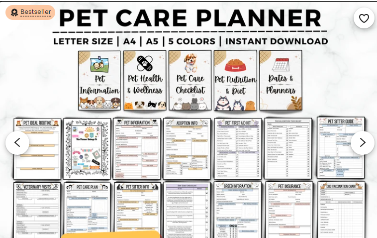 Pet Care Planner, Pet Health Record, Pet Medical Planner, Pet ...