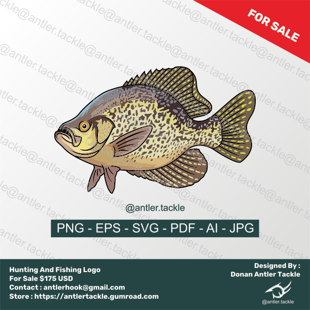 Carppie Fish Fishing Logo Exclusive License Designed By Donan Antler Tackle