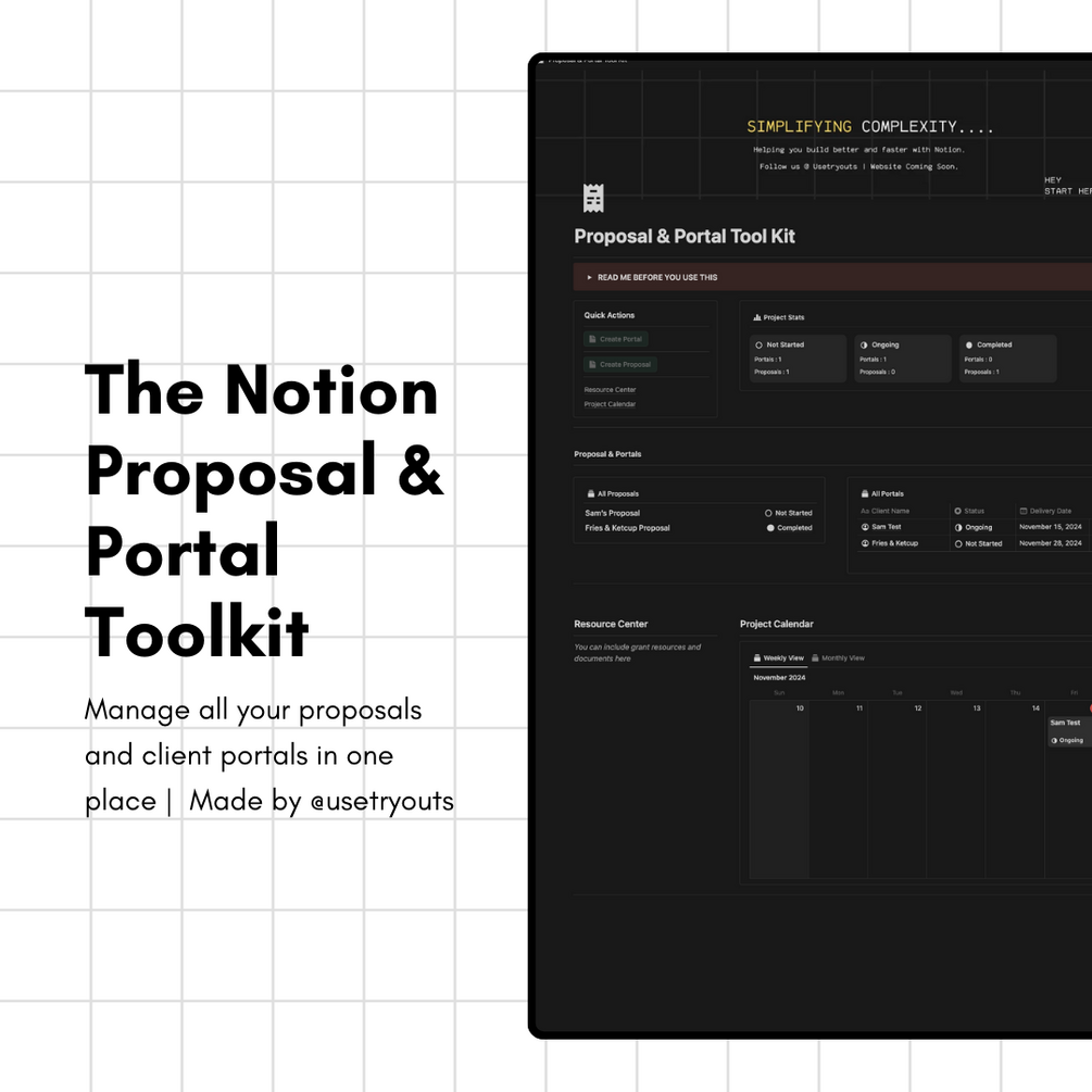 Proposal & Portal Toolkit
