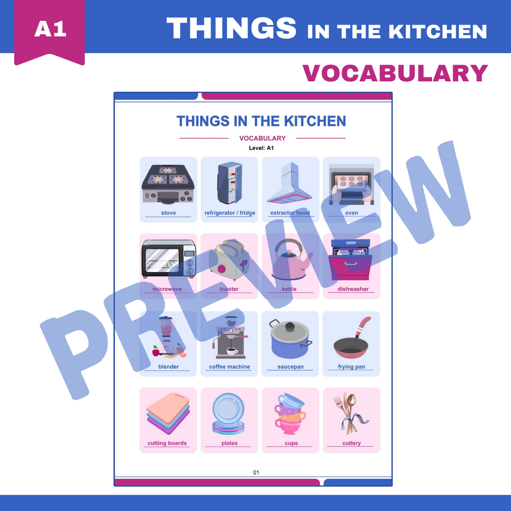 Kitchen Vocabulary Worksheets: Interactive Learning