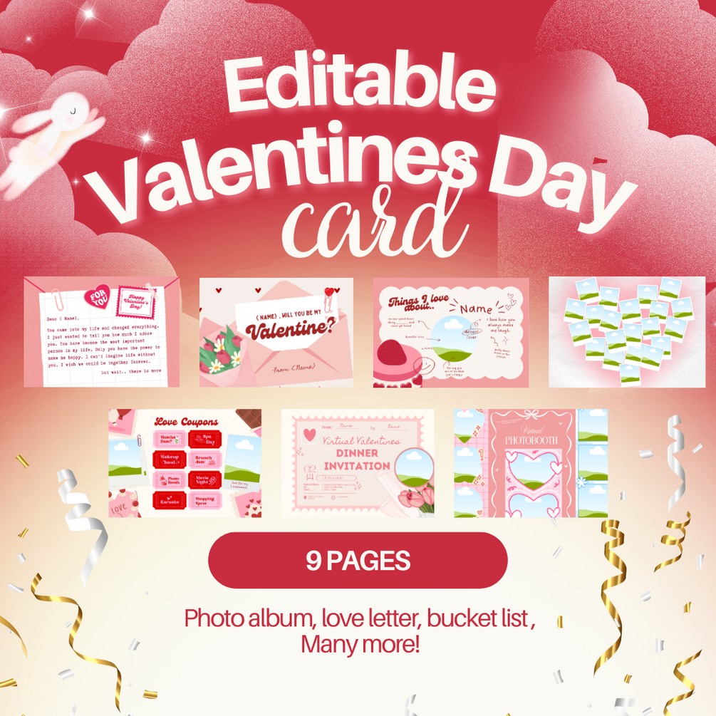 Editable Virtual Valentine’s Day Card