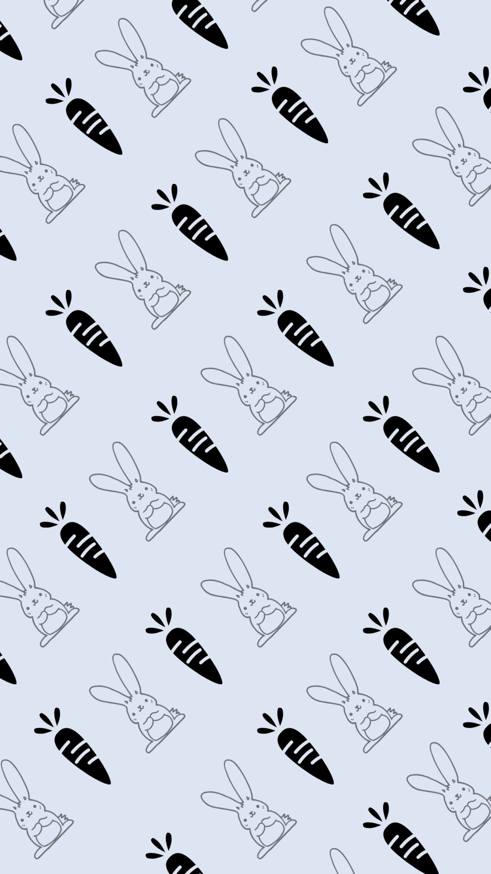 Rabbit and carrot wallpaper