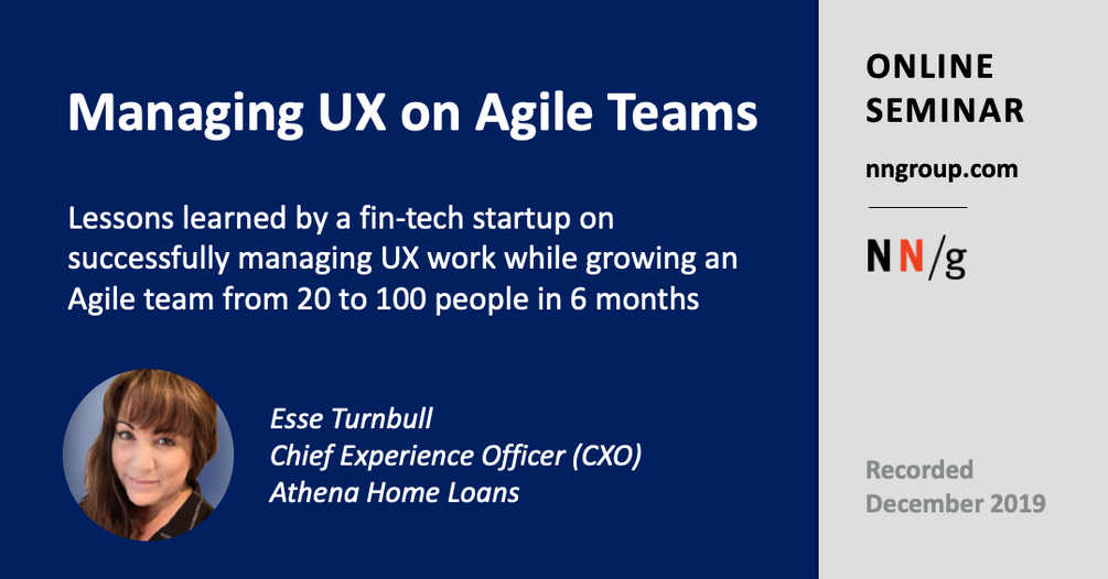 Managing UX on Agile Teams