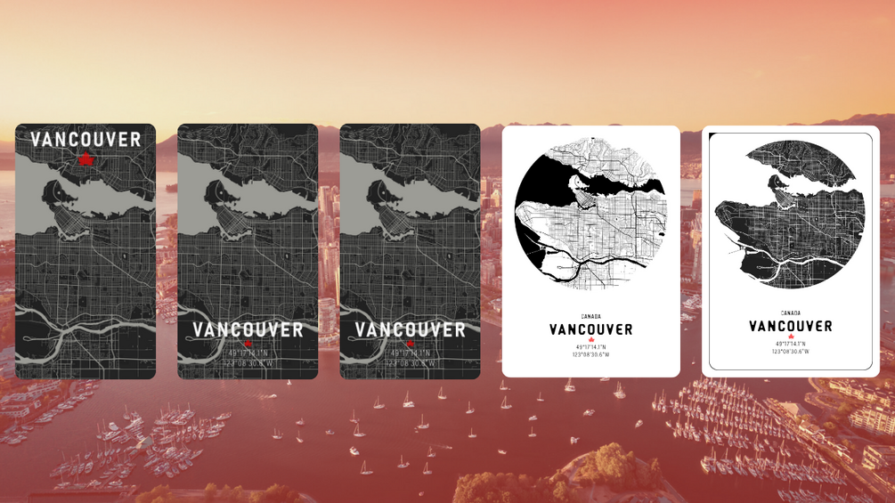 Vancouver city map poster / WallPaper