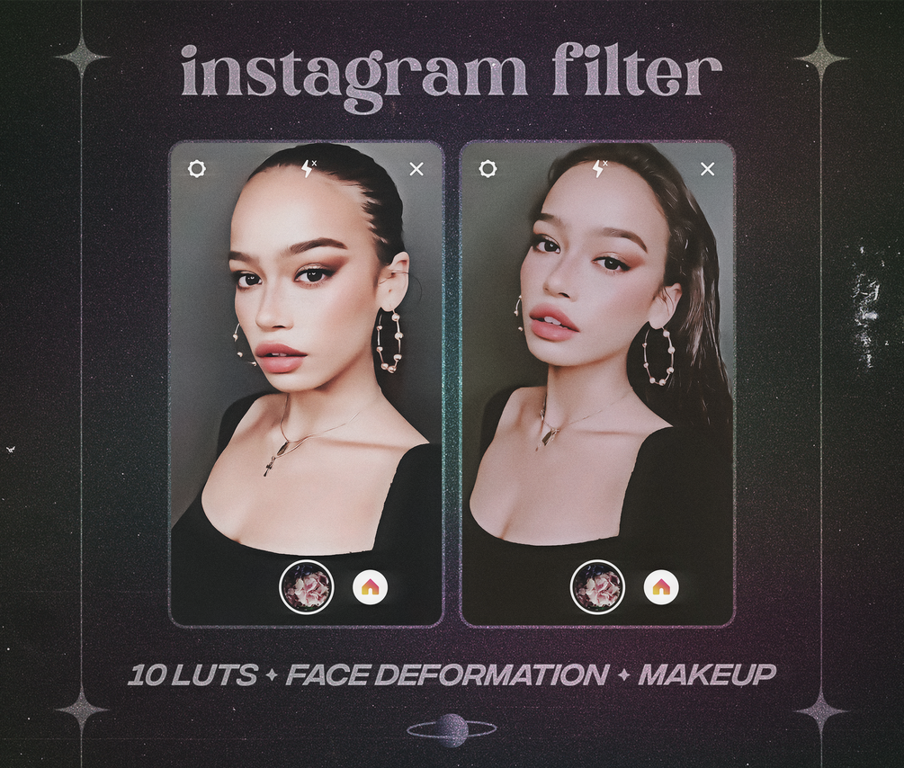 10 LUTS + makeup render pass instagram filter Spark AR
