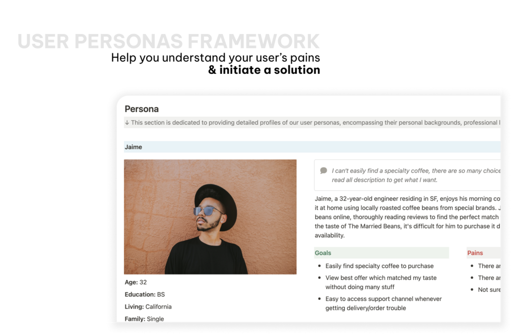 FREE Notion Template for Work User Personas Framework