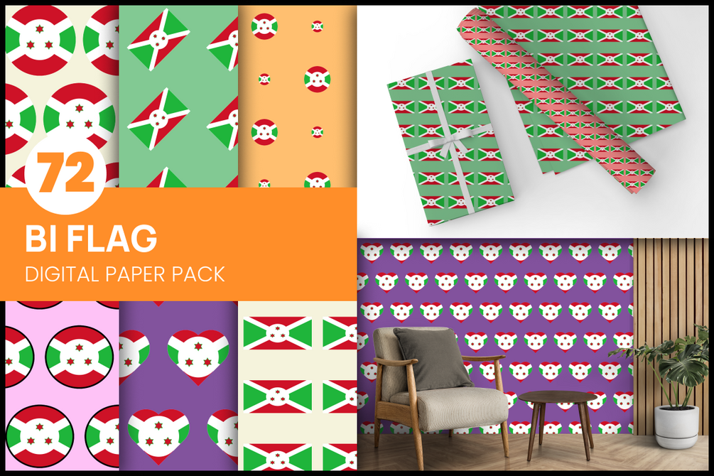 BI Flag Seamless Patterns