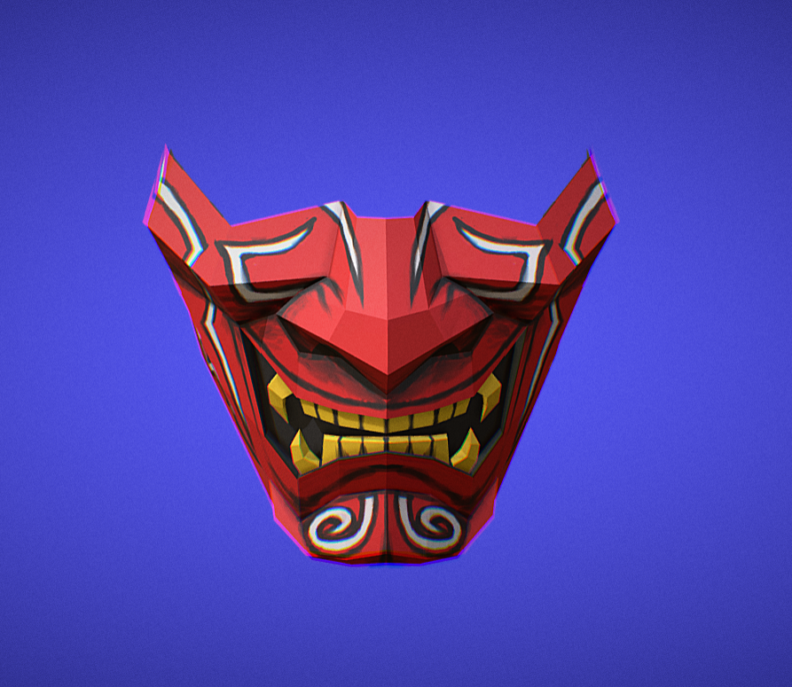 Menpo Mask Papercraft Template