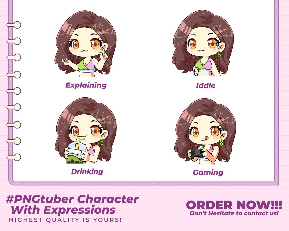 Pngtuber, Png Tuber Girl, Pngtuber Commission, Pngtuber Avatar, Gif ...