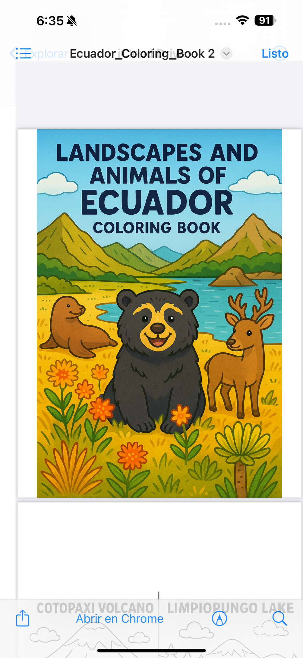 Coloring Book Ecuador - A Land of Four Worlds