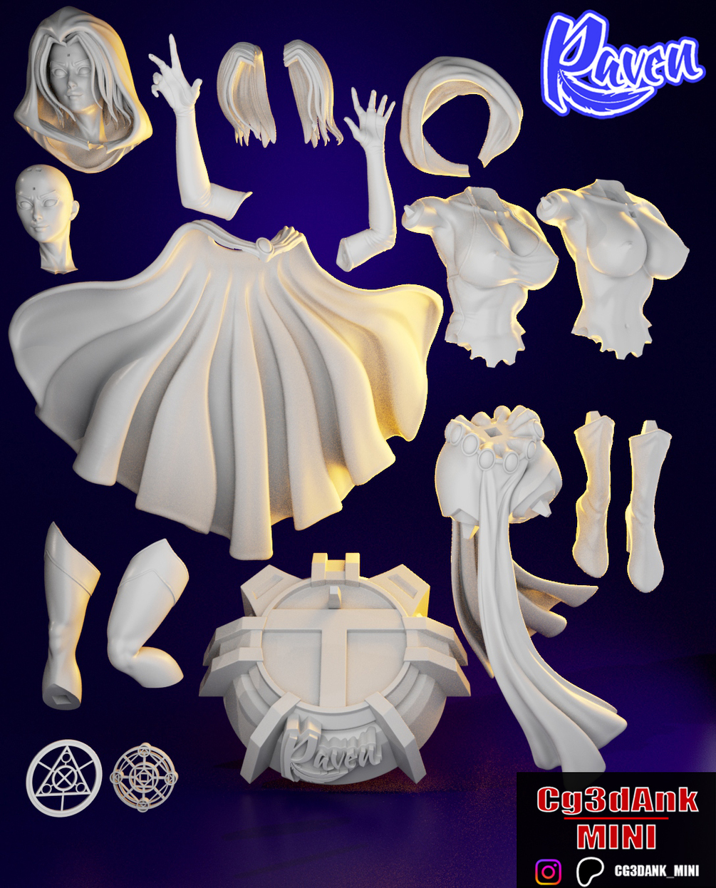 RAVEN (FAN ART) STL for 3d printing
