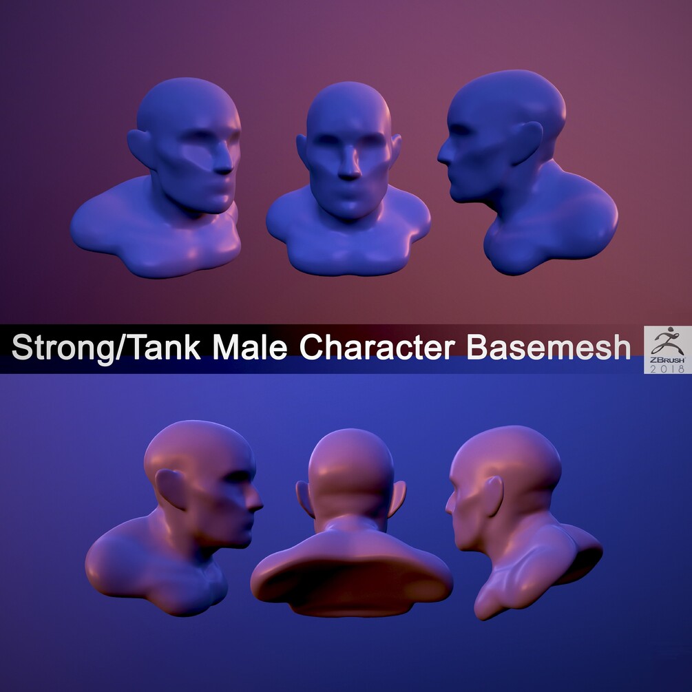 Strong/Tank Male Character Basemesh