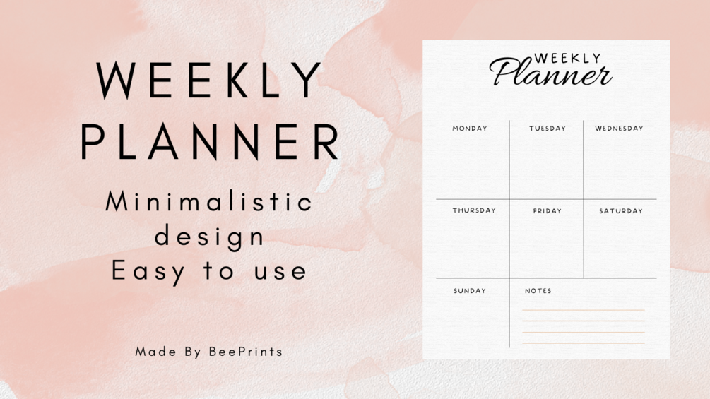 Minimalistic Weekly Planner