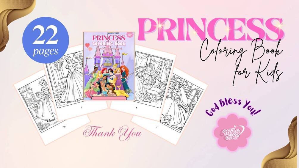 Princess Coloring Book for Kids