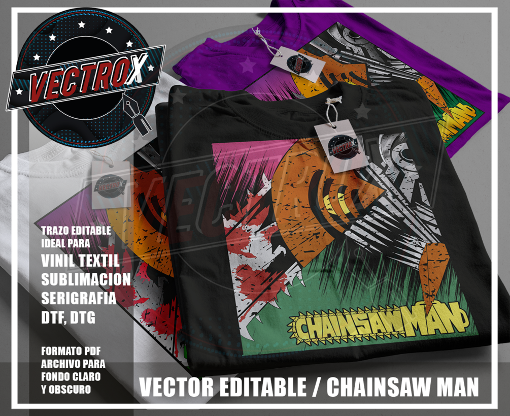 Vector Editable - Chainsaw Man