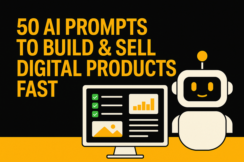50 High-Value Prompts to Build & Sell Digital Products Automatically