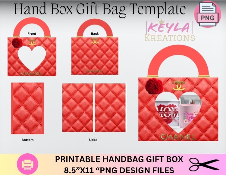 Red Chanel Handbag Gift Box, Designer Handbag Gift Box, Luxury Handbag ...