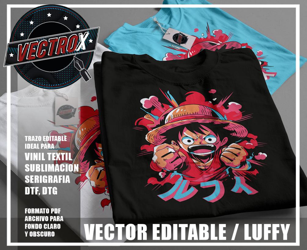 Vector Editable - Luffy