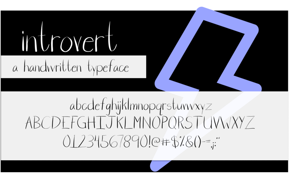 Free - introvert handwritten font