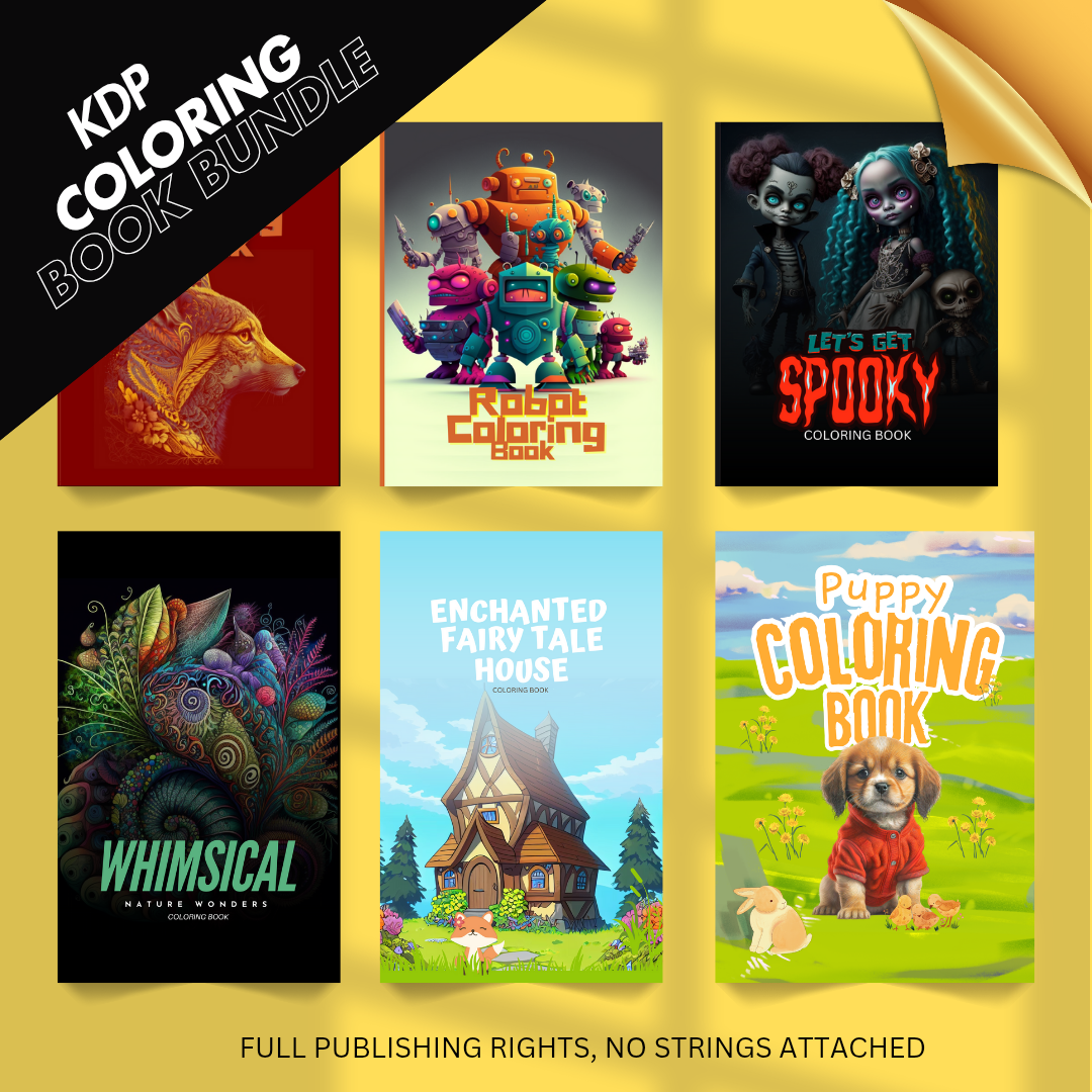 Complete Creative Coloring Book Bundle with Full Publishing Rights