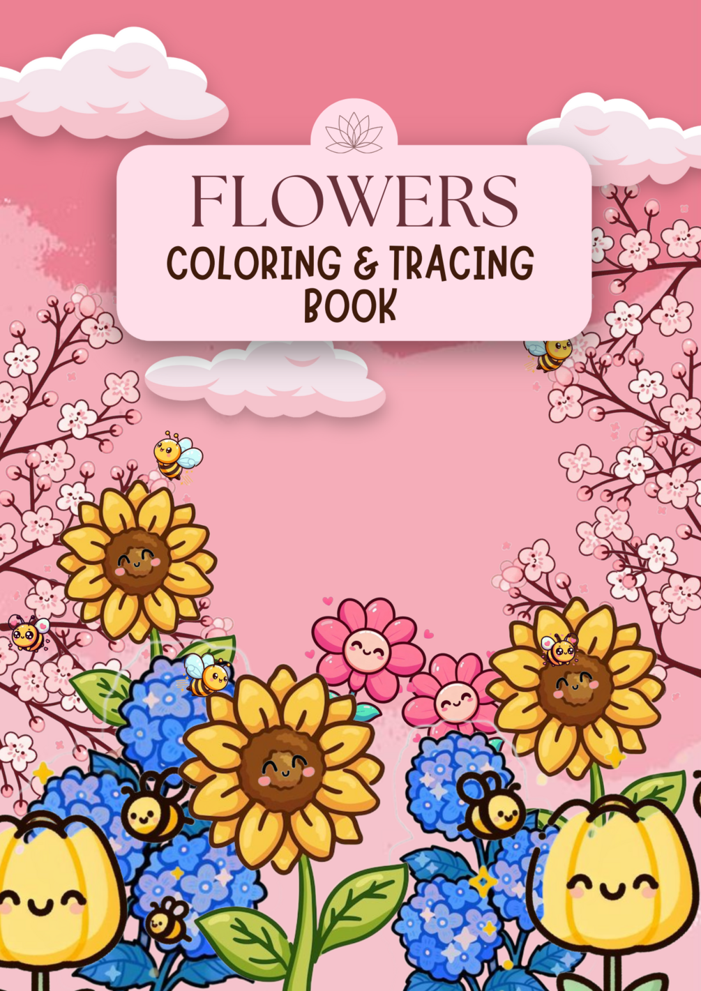 Flowers Coloring and Tracing Book | Printable Kids Activity | Fun and ...
