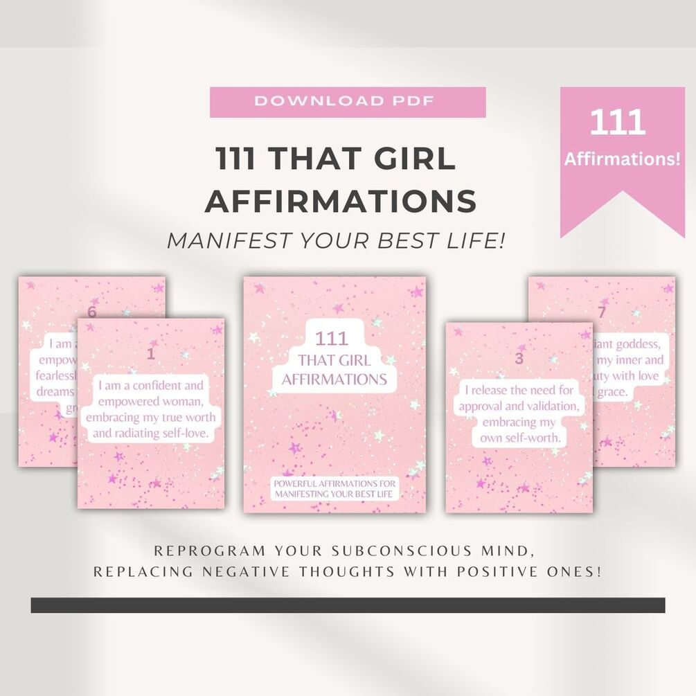 111 That Girl Affirmations, Positive Affirmations, Motivate ...