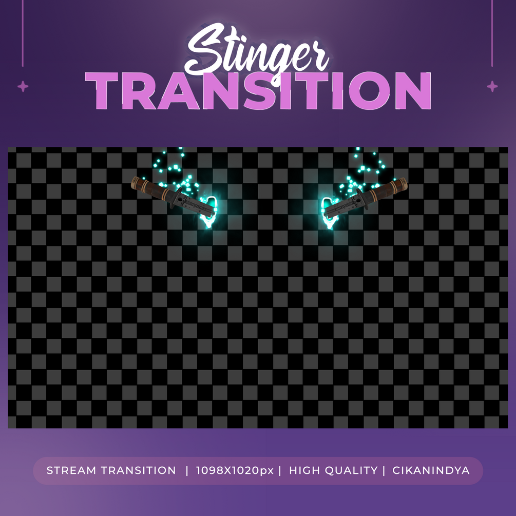 Animated Stinger Transition | Dual Futuristic Blaster Animation with ...