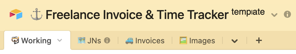 ⚓ Freelance Invoice & Time Tracker Template