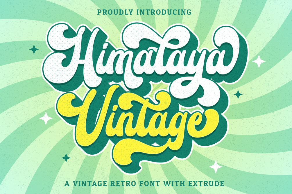 Himalaya Vintage Groovy Script Font