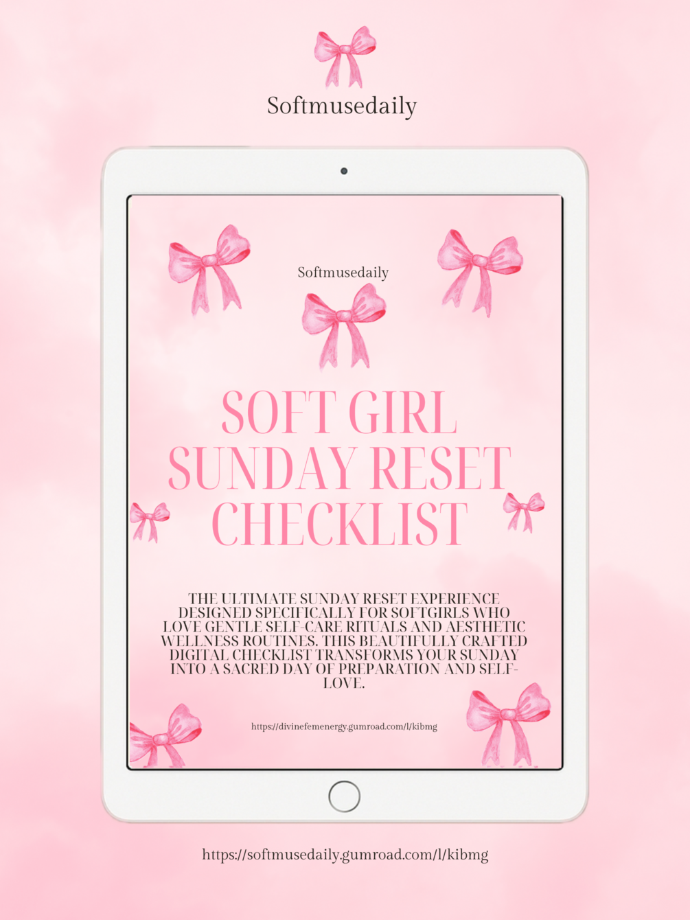 Soft Girl Sunday Reset Checklist 🎀 (Freebie)