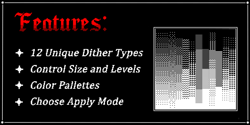 Pixel Dither Effect (12 dither patterns)