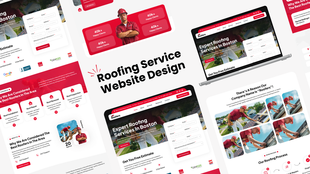 Roofing Company Website Design Using Elementor