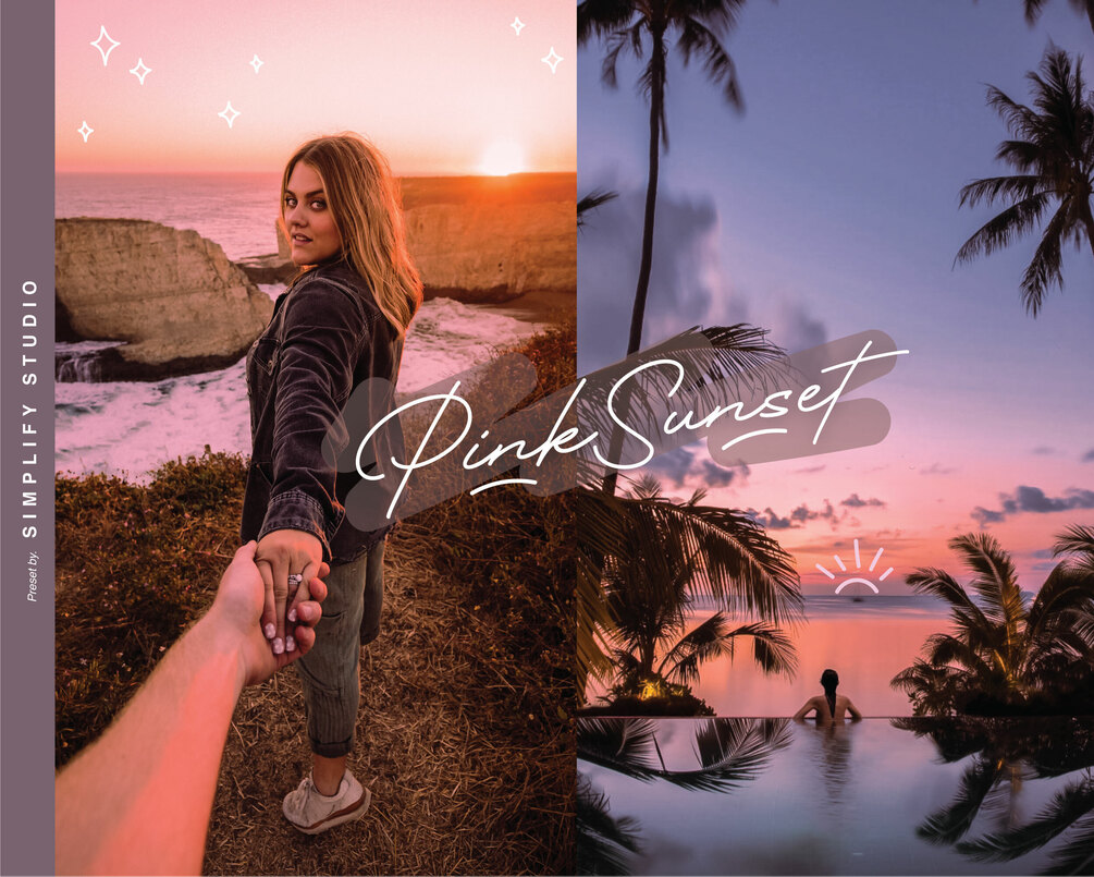 PINK SUNSET Lightroom Mobile Presets, Sunrise Presets, Warm Presets ...