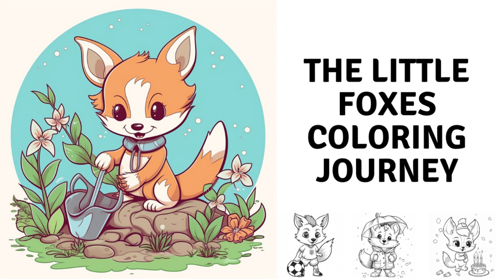 The little foxes coloring journey