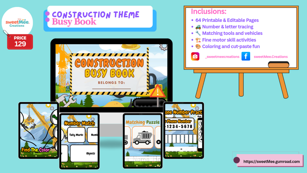 Construction Theme Busy Book