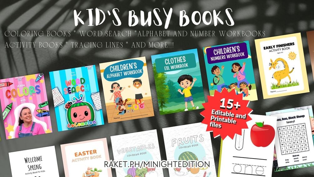 Kid's Busy Books (Editable and Printable)