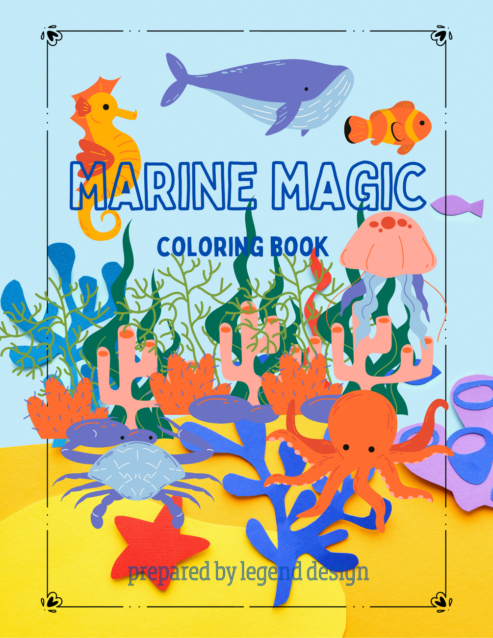 Marine magic coloring book