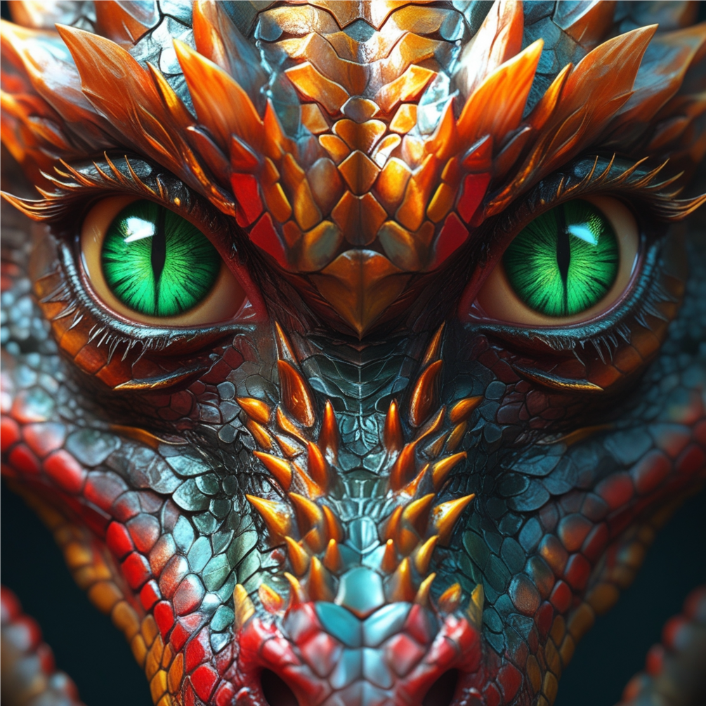 A pair of dragon eyes