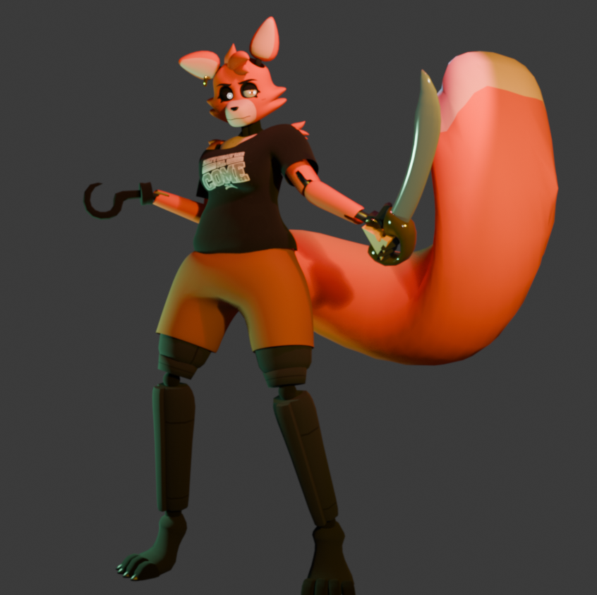 Foxy The Pirate FAX |Vrchat Avatar| Quest & PC Compatible! lite ver.