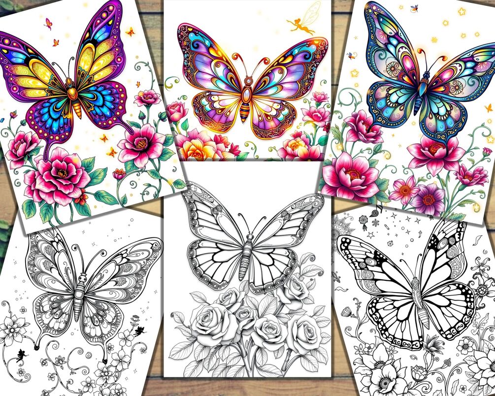 Butterfly Coloring Book: A Beautiful Collection of Butterflies for ...