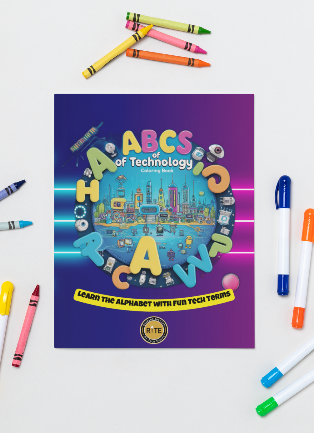 Tech ABCs: A Fun & Educational Coloring Book for Kids! 📚🎨